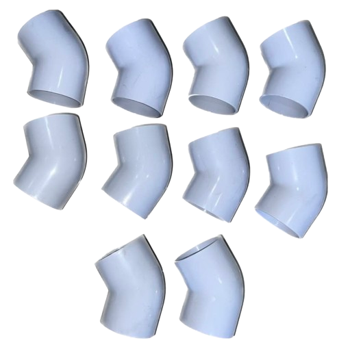 POOL FITTING PVC ELBOW 50X45 DEG WHITE (10 PACK) - Pool Dudez